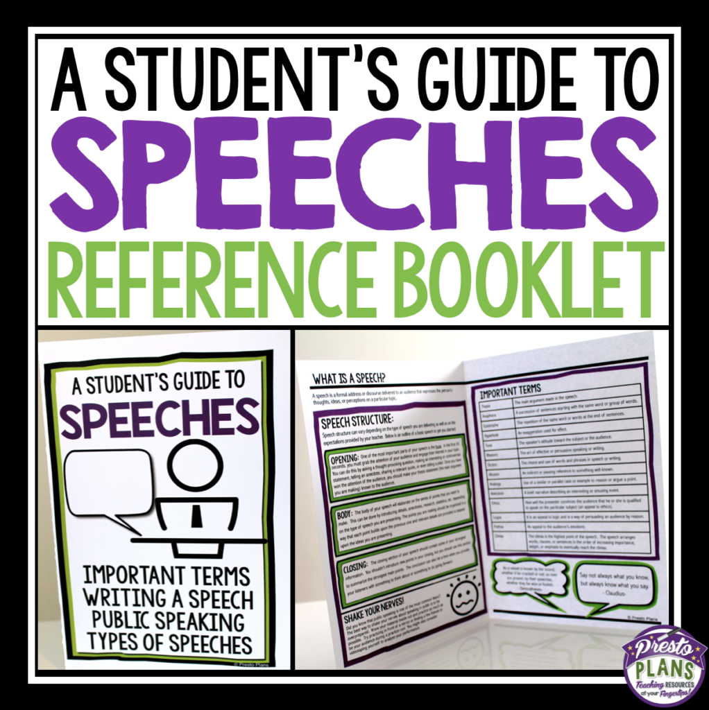 SPEECHES STUDENT HANDBOOK - prestoplanners.com