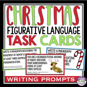 CHRISTMAS FIGURATIVE LANGUAGE WRITING TASK CARDS - prestoplanners.com