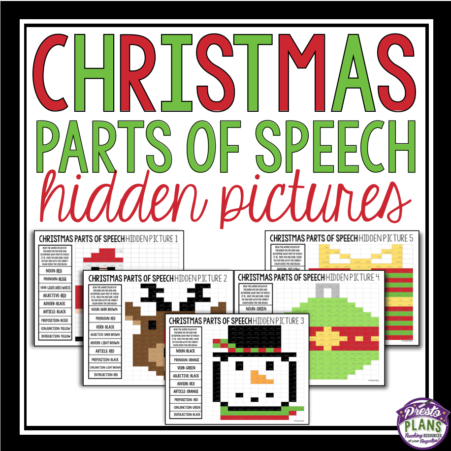 CHRISTMAS PARTS OF SPEECH MYSTERY PICTURES - prestoplanners.com