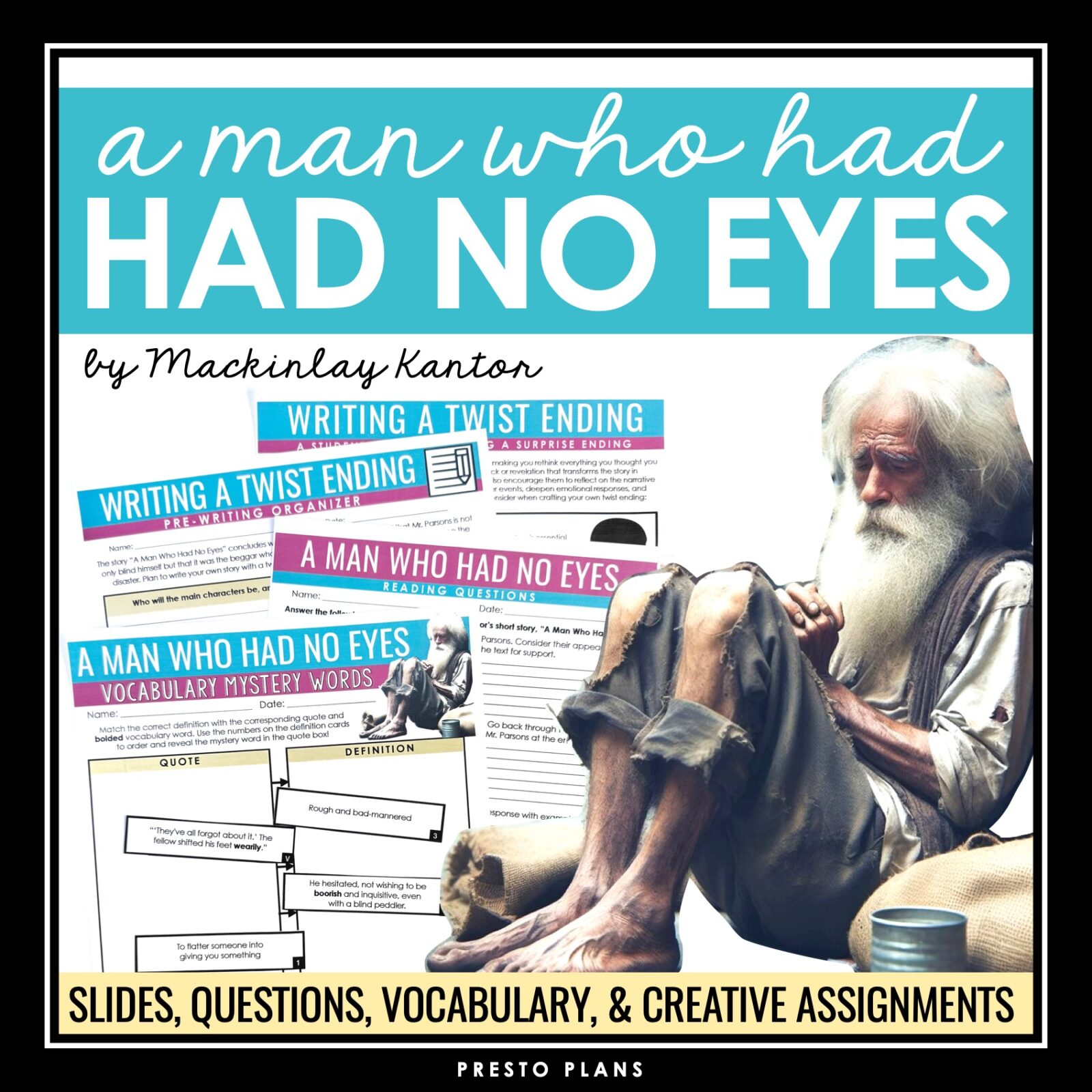 A Man Who Had No Eyes by MacKinlay Kantor Short Story Presentation ...