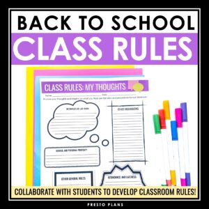 Back to School Rules Activity - Writing Class Rules with Students ...