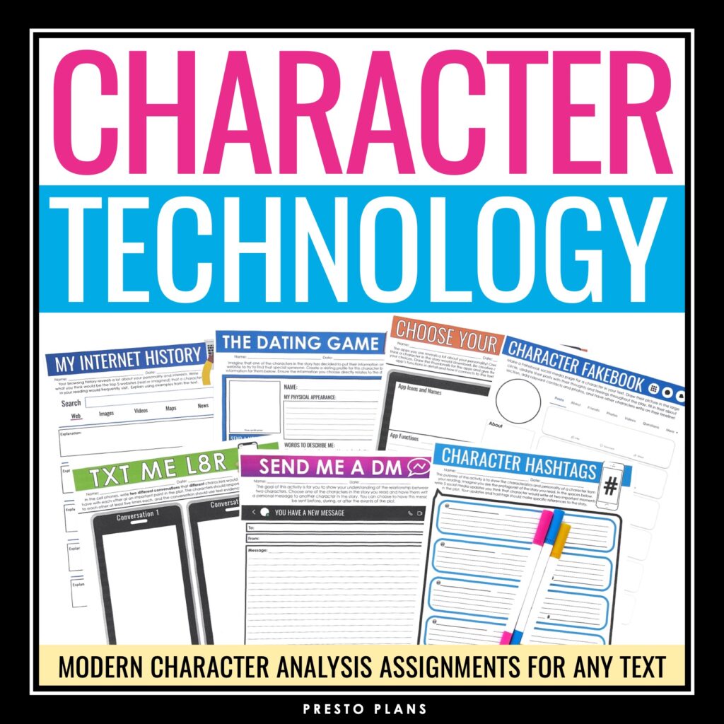 Character Analysis Assignments - Technology and Social Media Creative ...
