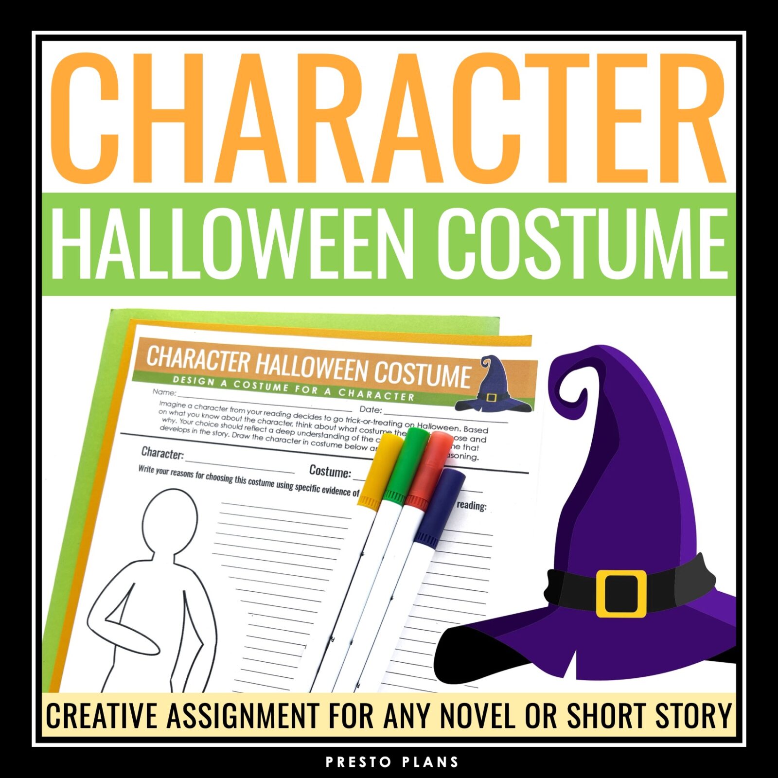 Halloween Character Analysis Assignment for Any Novel or Short Story ...