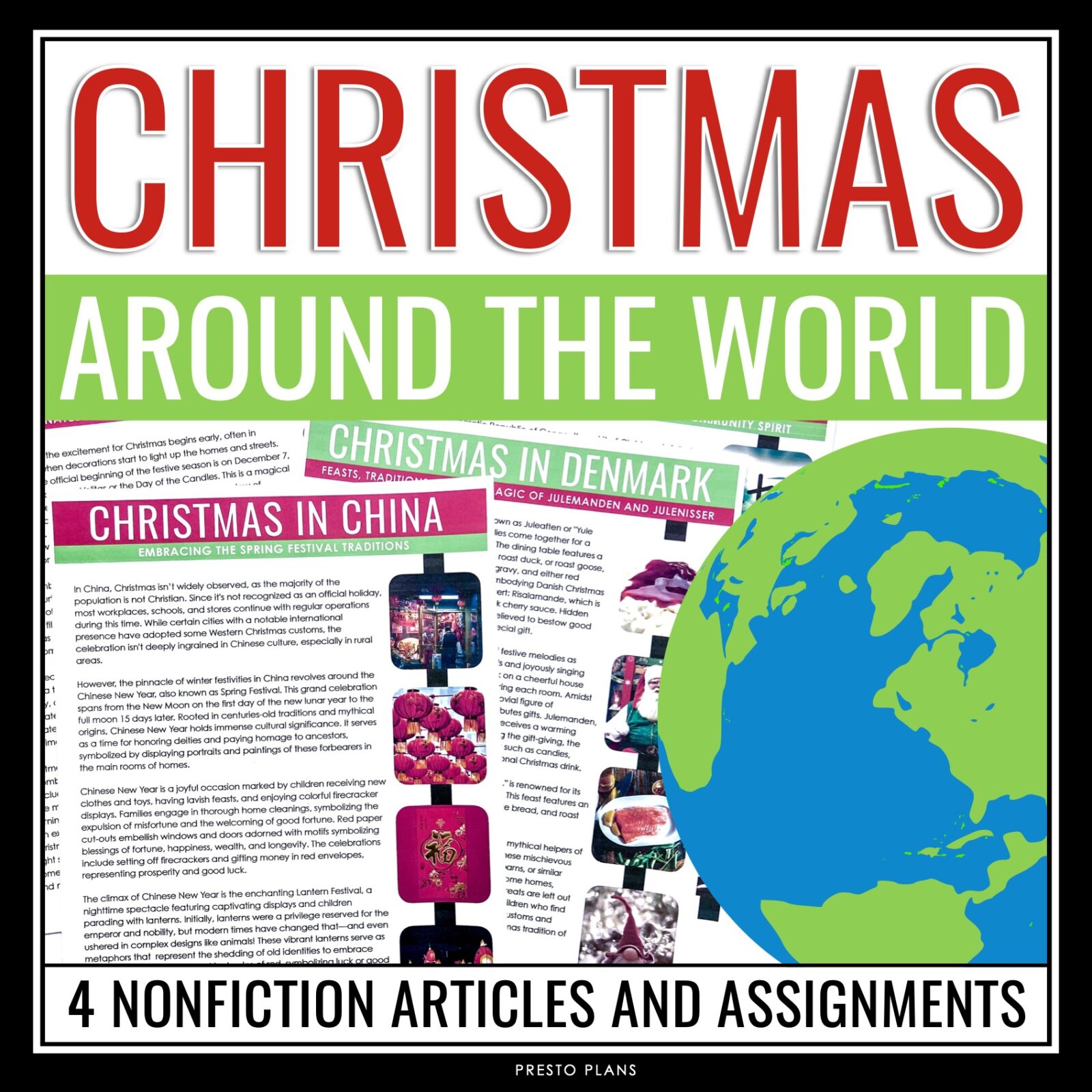 Christmas Around the World Reading Comprehension - Nonfiction ...