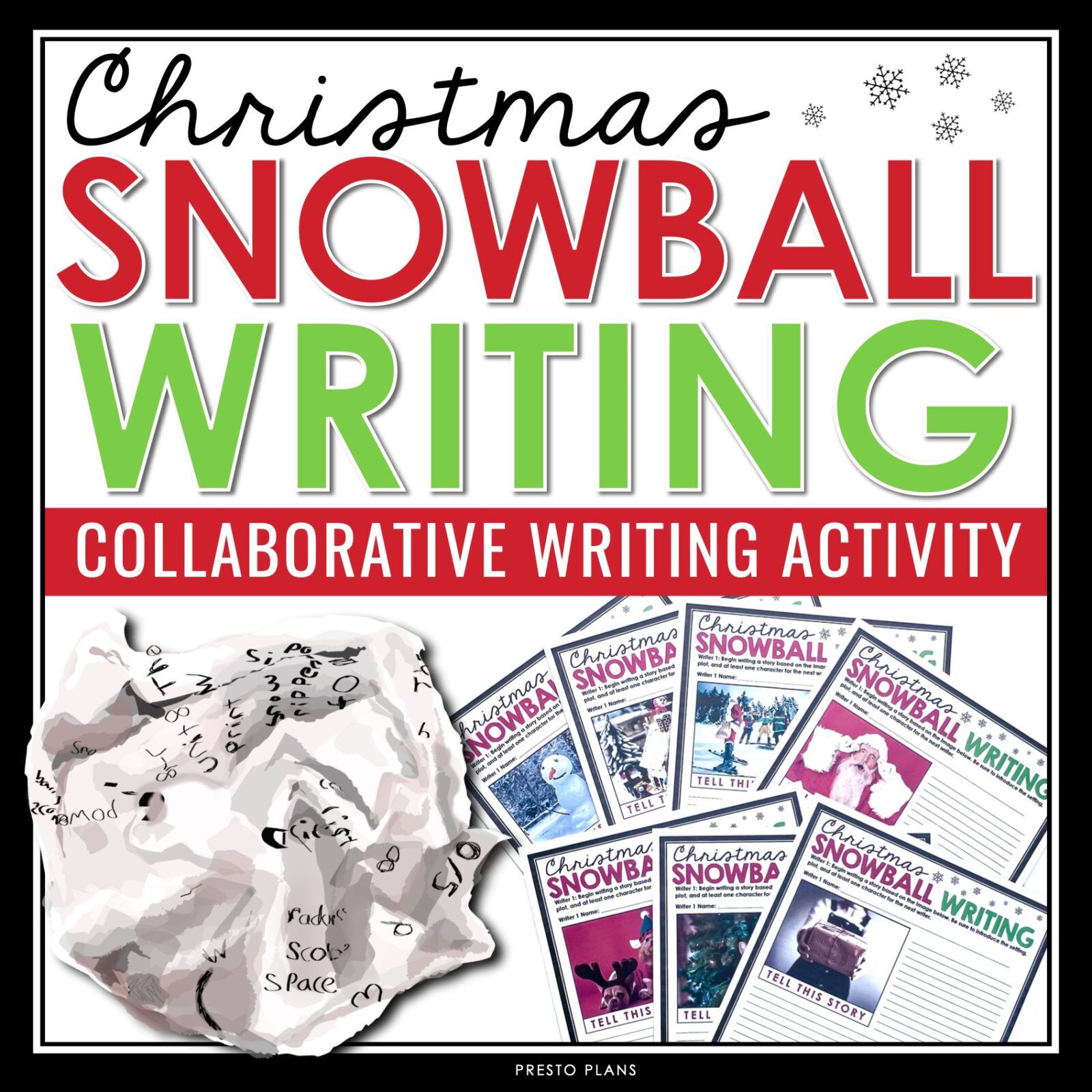 Christmas Writing Activity - Snowball Writing Narrative Holiday Writing ...