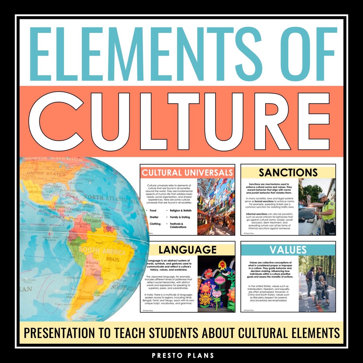 Culture Elements Presentation - What is Culture? Social Studies Culture ...