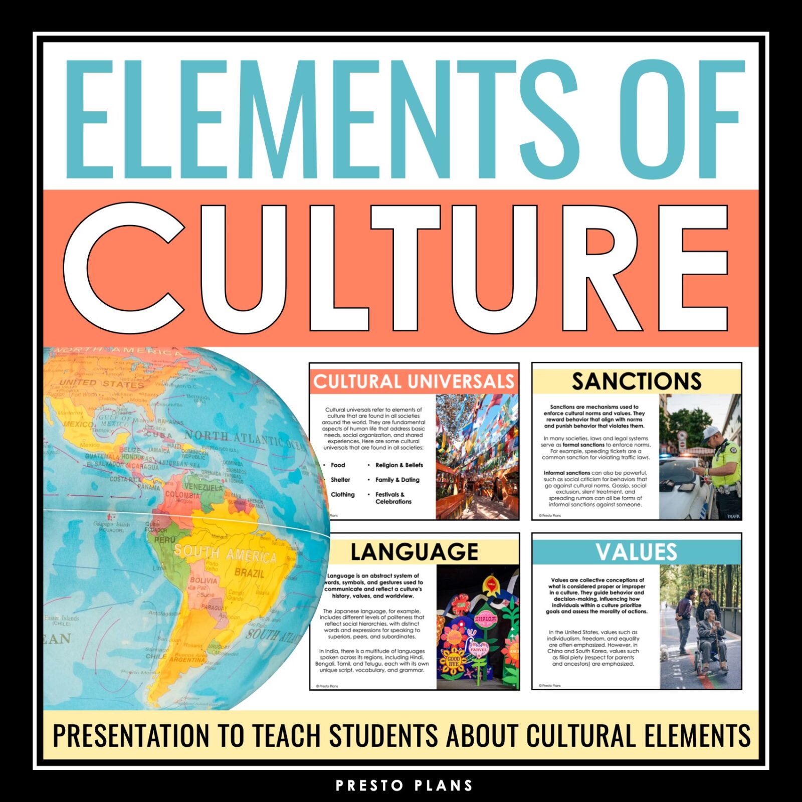Culture Elements Presentation - What is Culture? Social Studies Culture ...