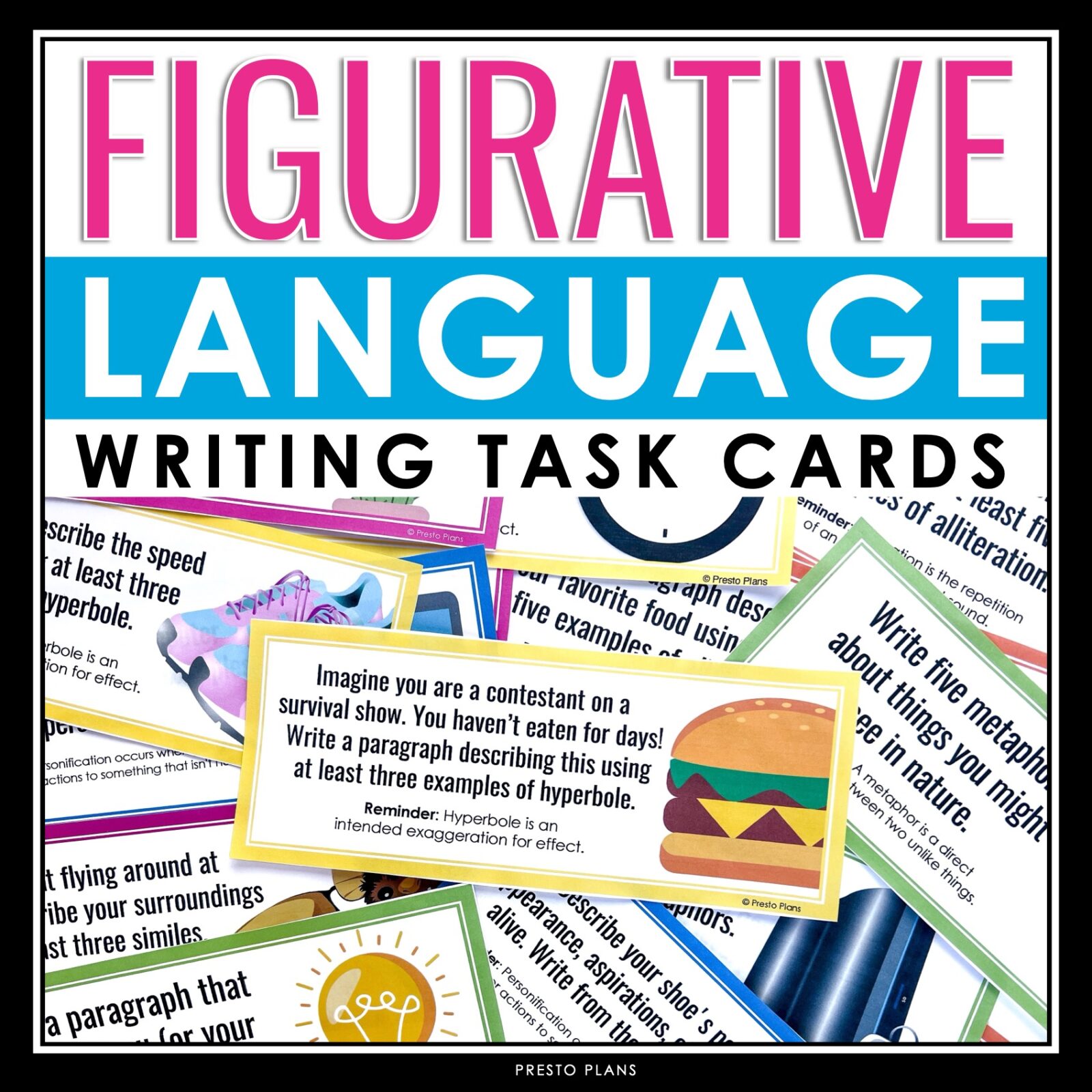 Figurative Language Writing Task Cards - Integrating Literary Devices ...