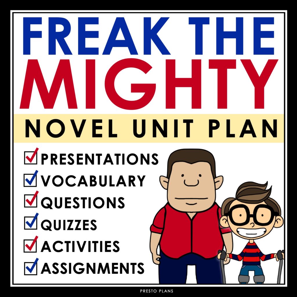 Freak the Mighty Unit Plan - Novel Study Reading Unit Bundle - Rodman ...