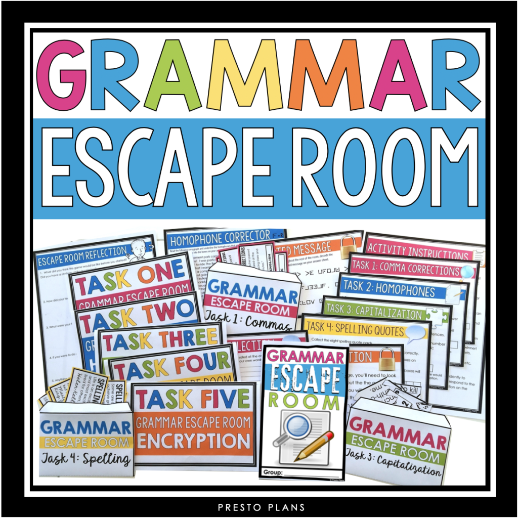 GRAMMAR ESCAPE ROOM - prestoplanners.com GRAMMAR ESCAPE ROOM - prestoplanners.com
