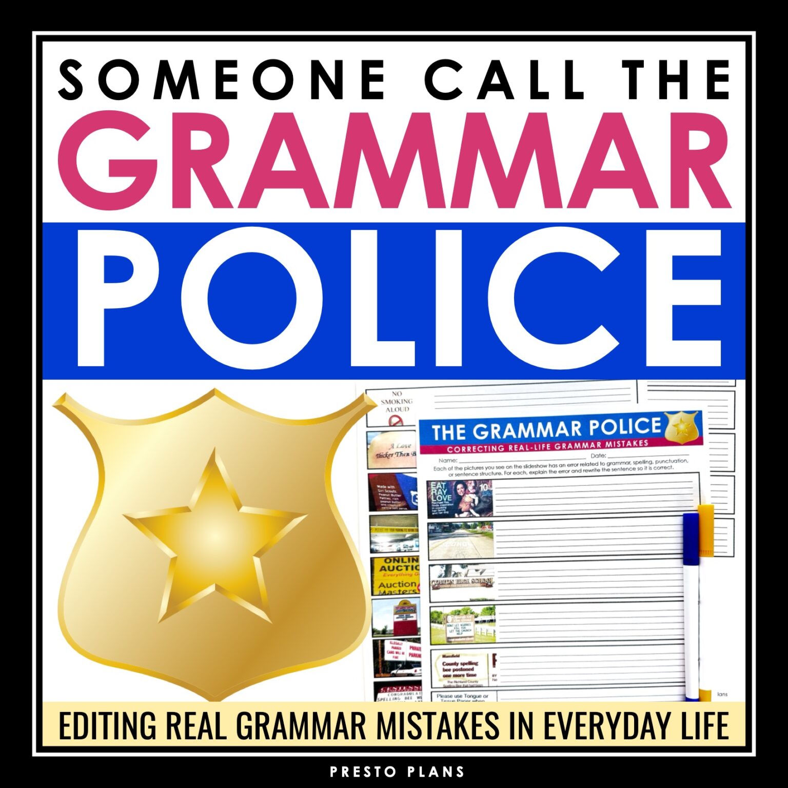 Grammar Activity - Editing Grammar Errors in Real Examples Slides ...