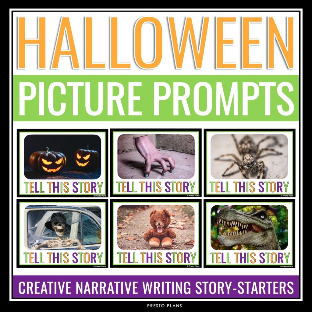 Halloween Writing Picture Prompts - Narrative Writing Story Starters ...