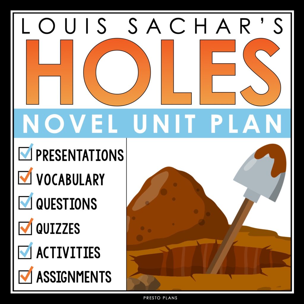 Holes Unit Plan - Louis Sachar Novel Study Reading Unit ...