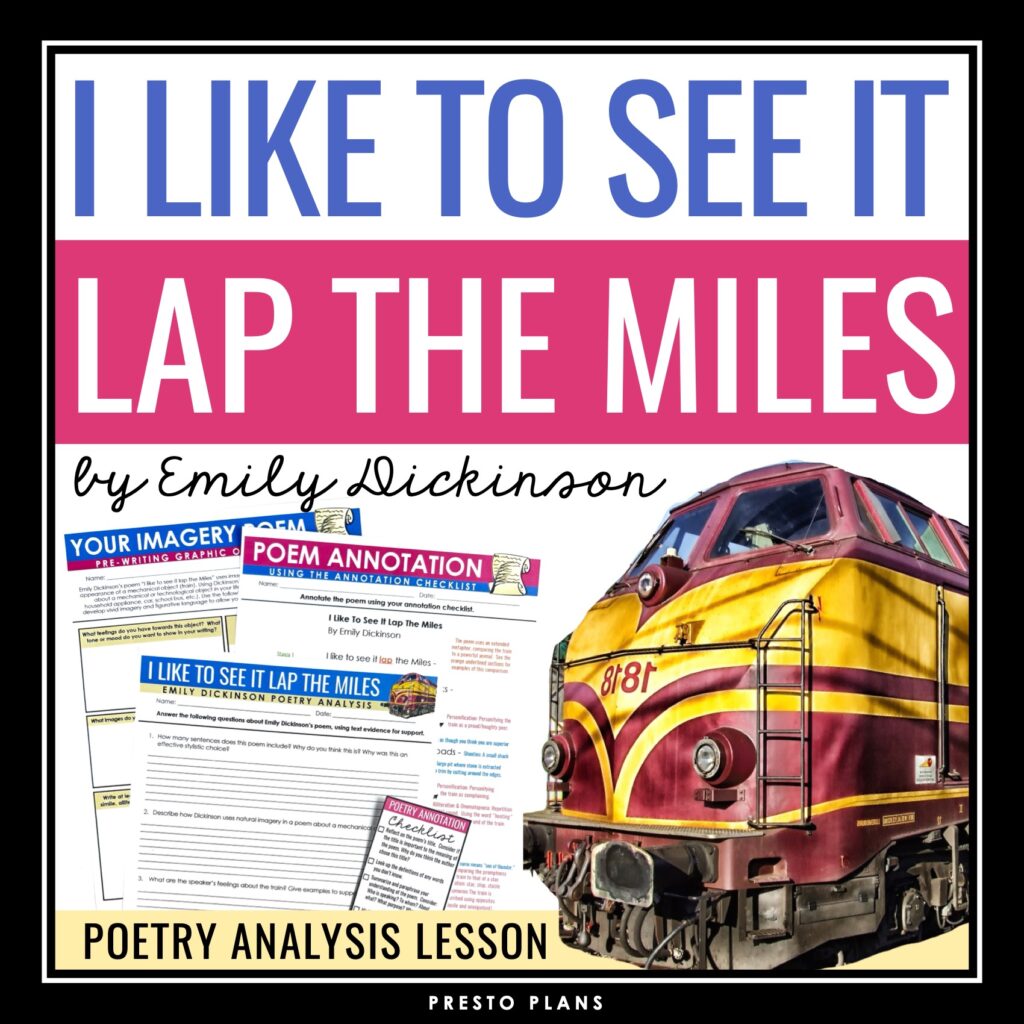 I Like to See it Lap the Miles by Emily Dickinson - Poetry Lesson and ...