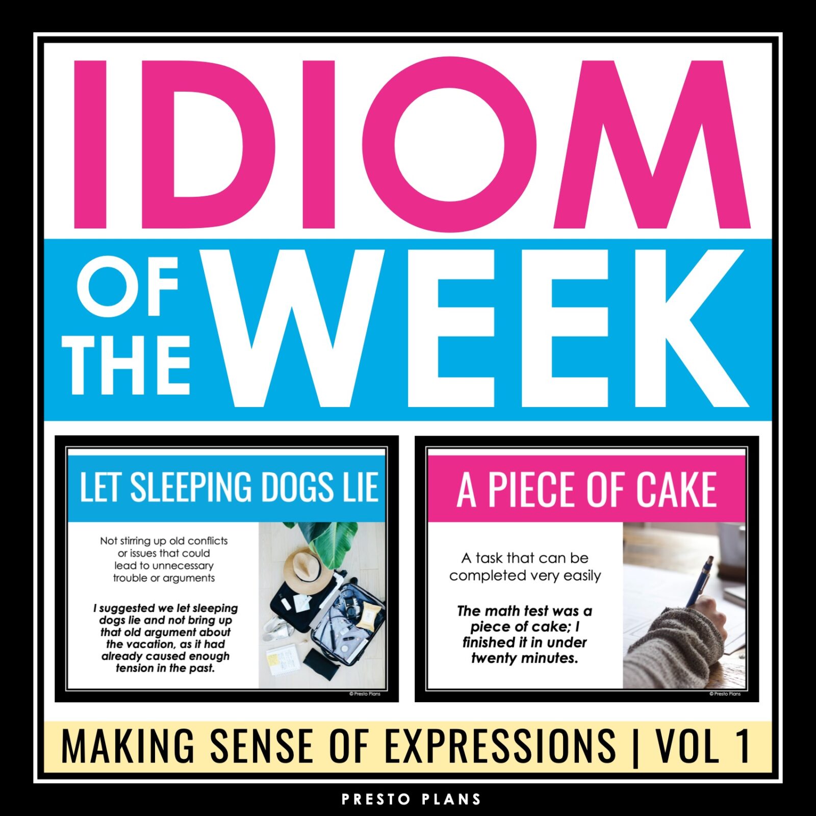 Idiom of the Week Posters - Classroom Bulletin Board Decor Idiomatic ...