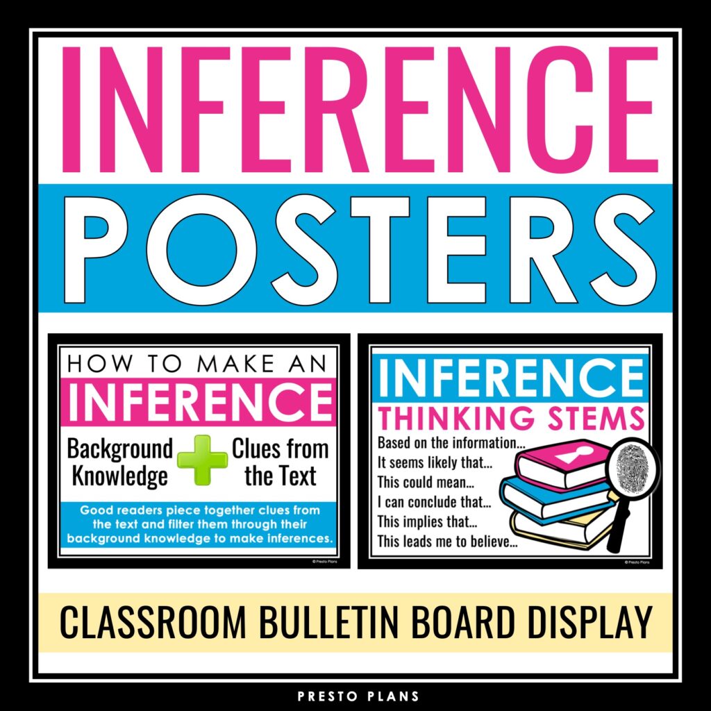 Inference Posters - Making Inferences Reading Classroom Bulletin Board ...