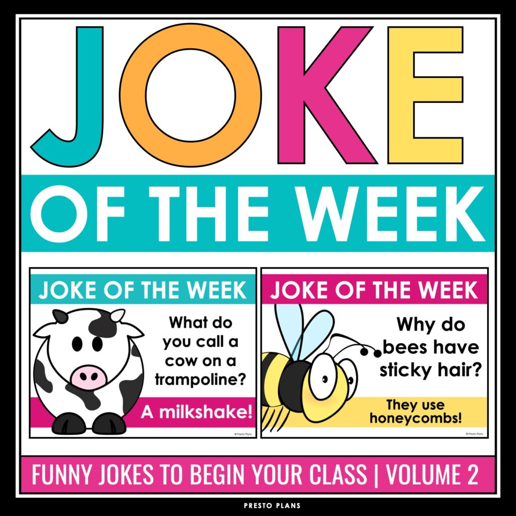 Joke of the Week - Funny Jokes Classroom Posters or Bell-Ringer Slides ...
