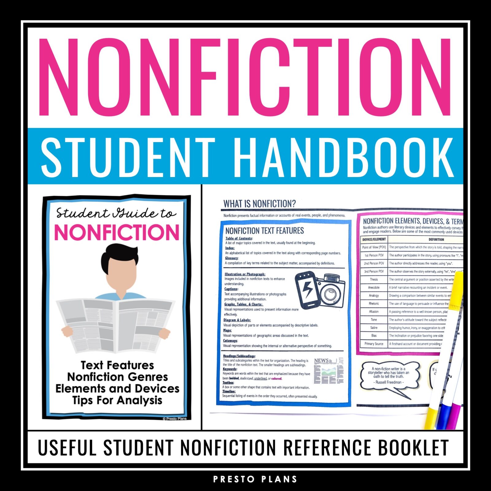Nonfiction Introduction Booklet - Informational Text Student Reference ...