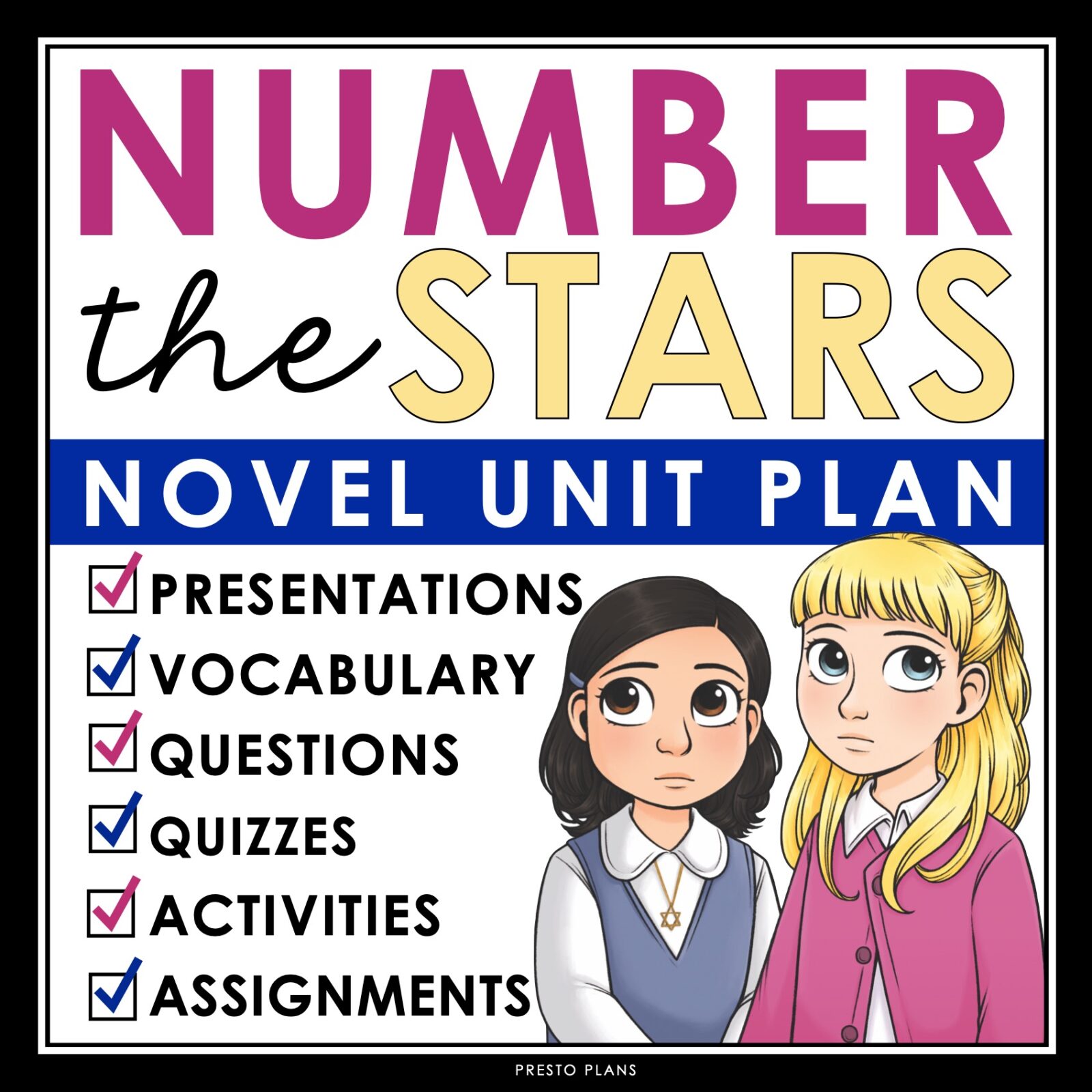 Number the Stars Unit Plan - Novel Study Reading Unit - Lois Lowry ...