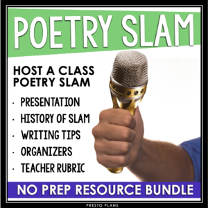 Poetry Slam Writing - Presentation, Handouts, Activities to Write a ...