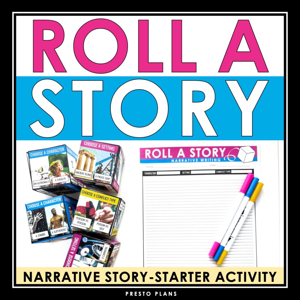 Narrative Writing Story Starter Prompts Activity - Roll a Story ...