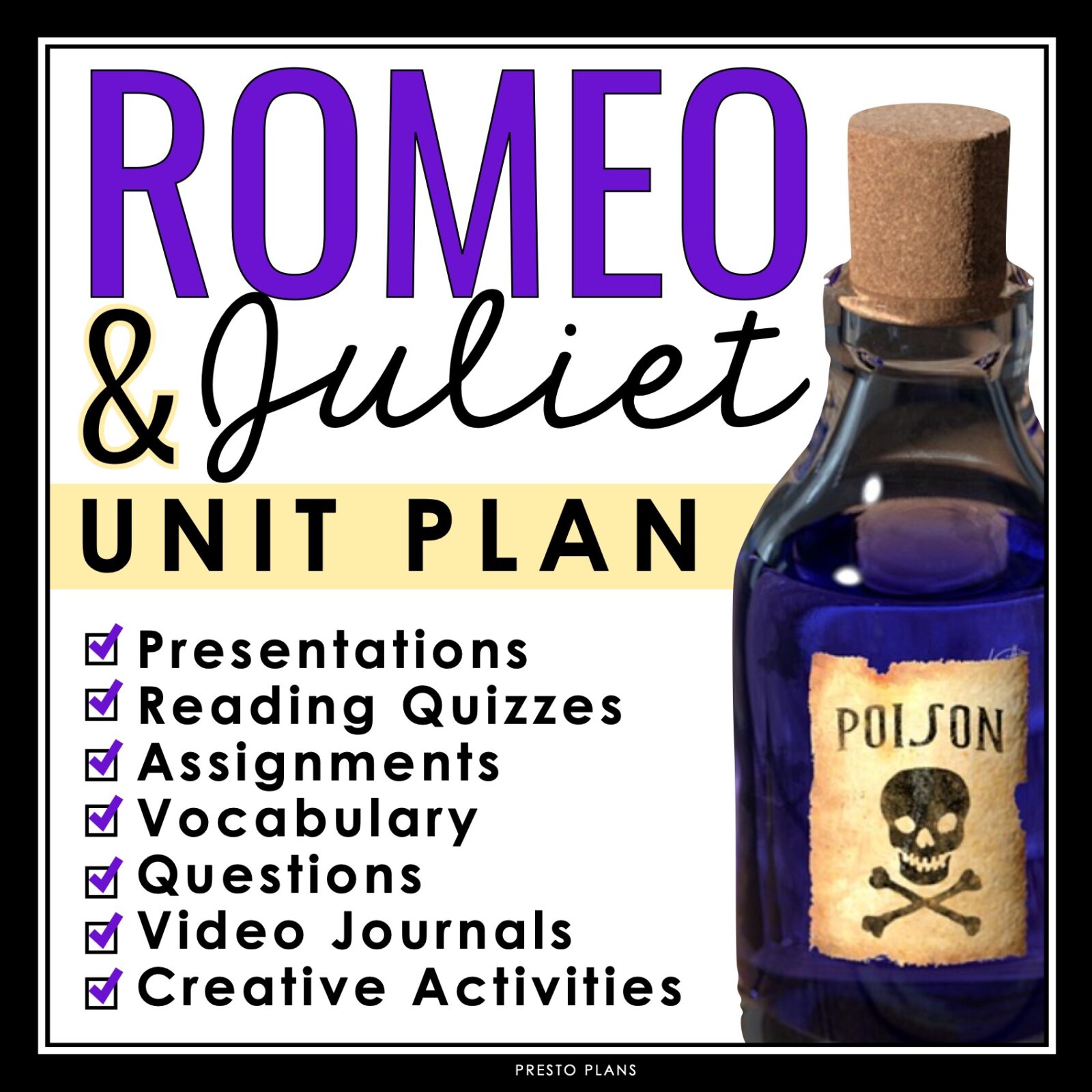 Romeo and Juliet Unit Plan - Complete Drama Reading Unit for ...