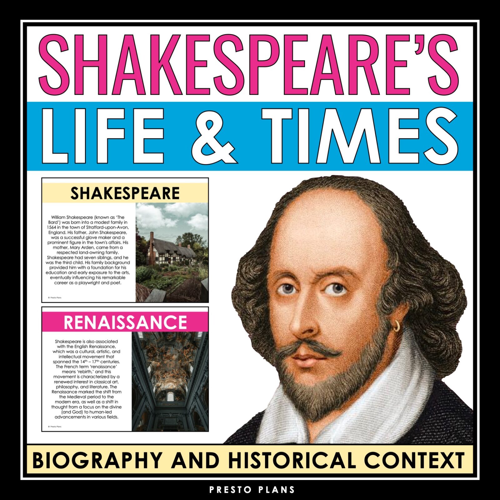 Introduction to Shakespeare Presentation - Biography & Historical ...
