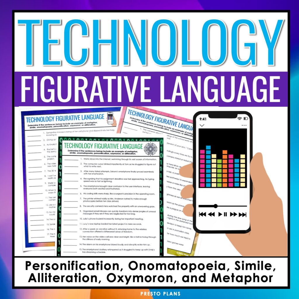 Figurative Language Assignments - Literary Devices Activities on ...