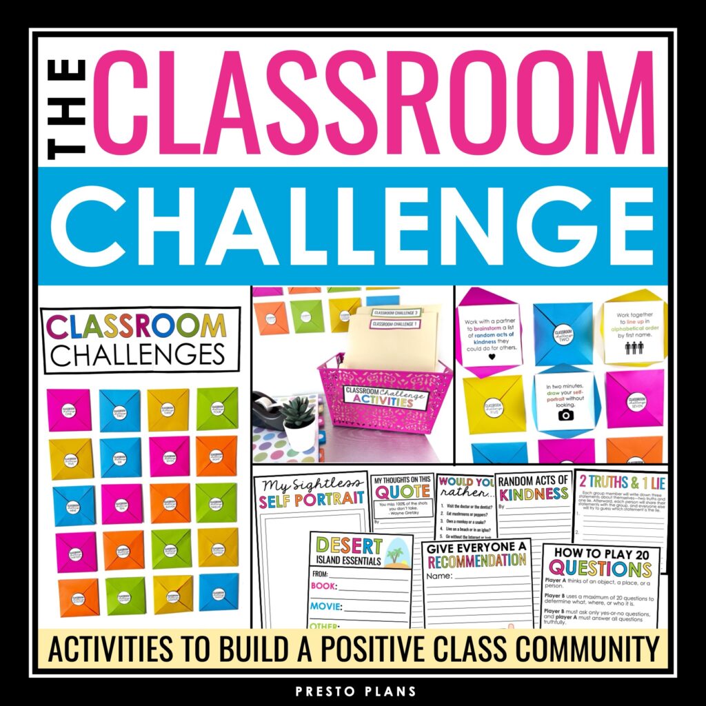 Back to School Activities - Classroom Challenge Activity and Bulletin ...