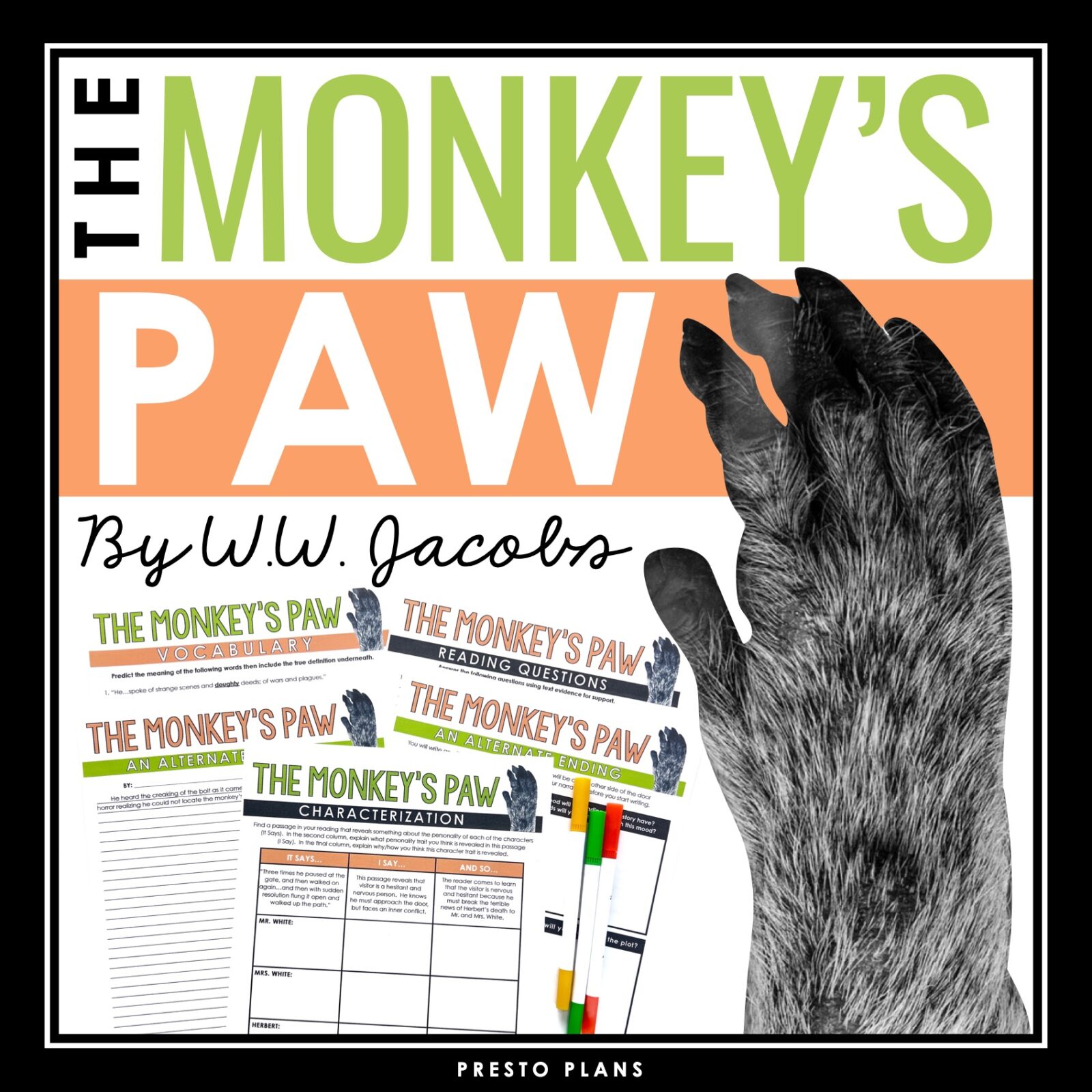 The Monkey's Paw by W.W. Jacobs - Short Story Slides, Assignments ...