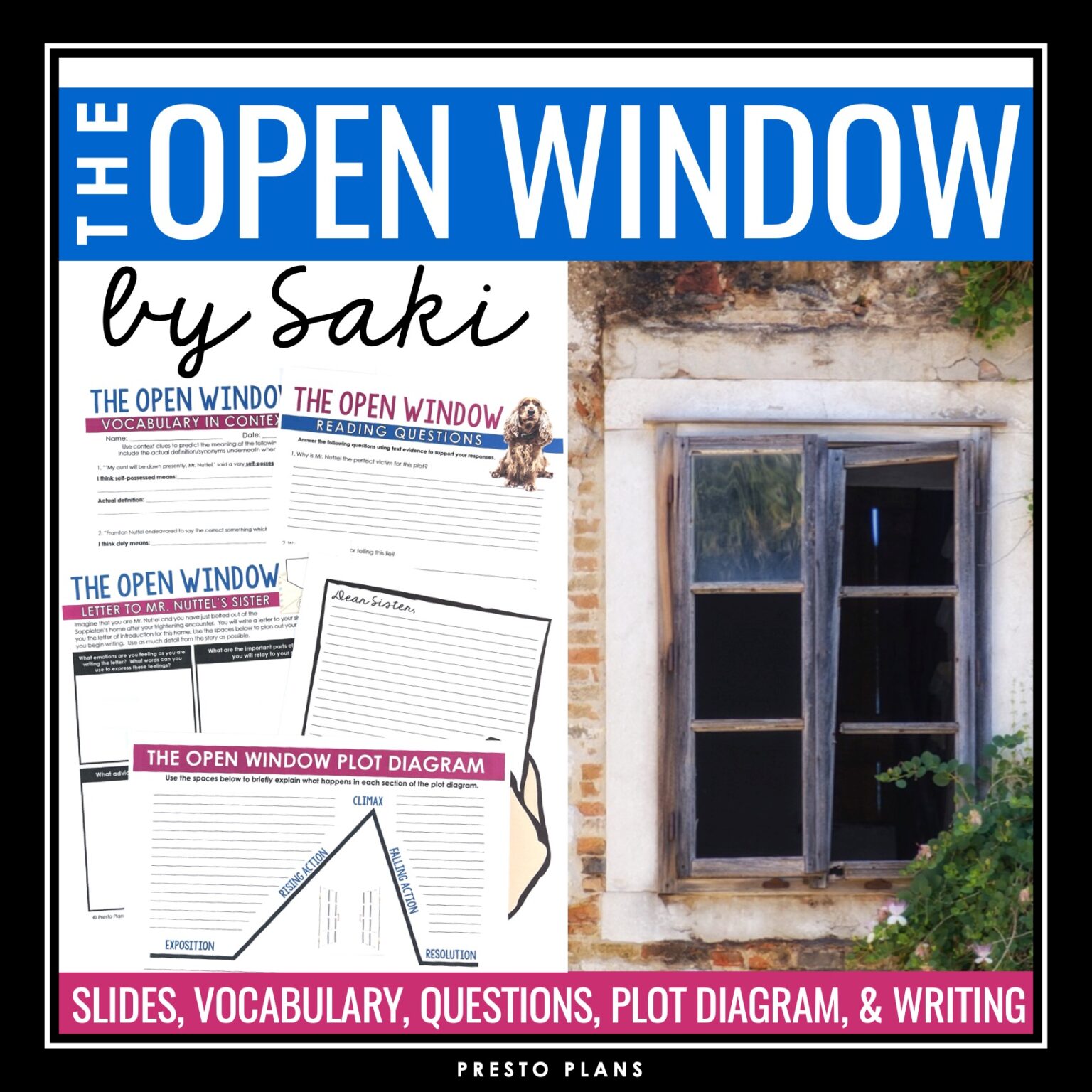 The Open Window by Saki - Short Story Unit Lesson, Assignments, and ...