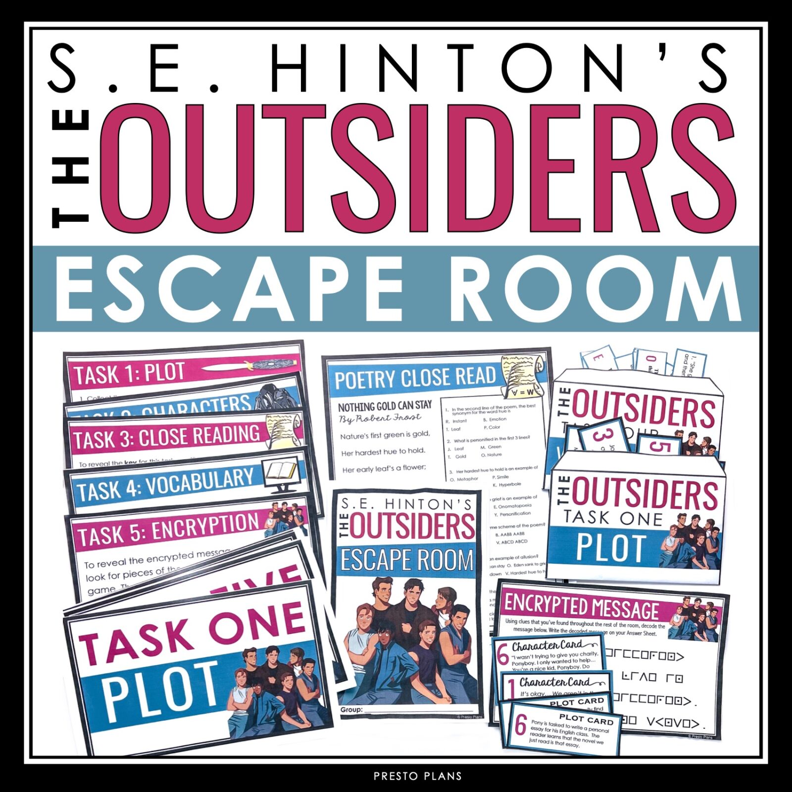 The Outsiders Escape Room Activity - Breakout Review for S.E. Hinton's ...