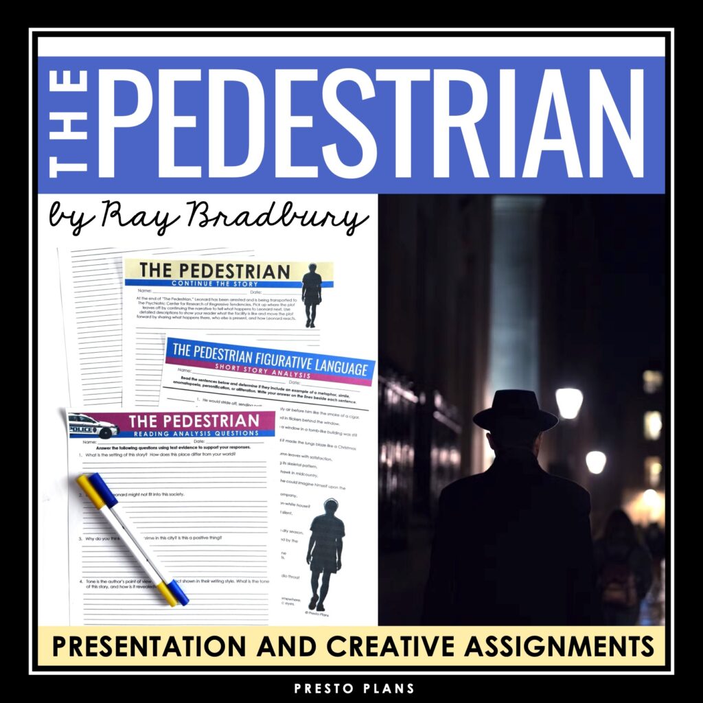 The Pedestrian by Ray Bradbury - Short Story Slides, Assignments ...