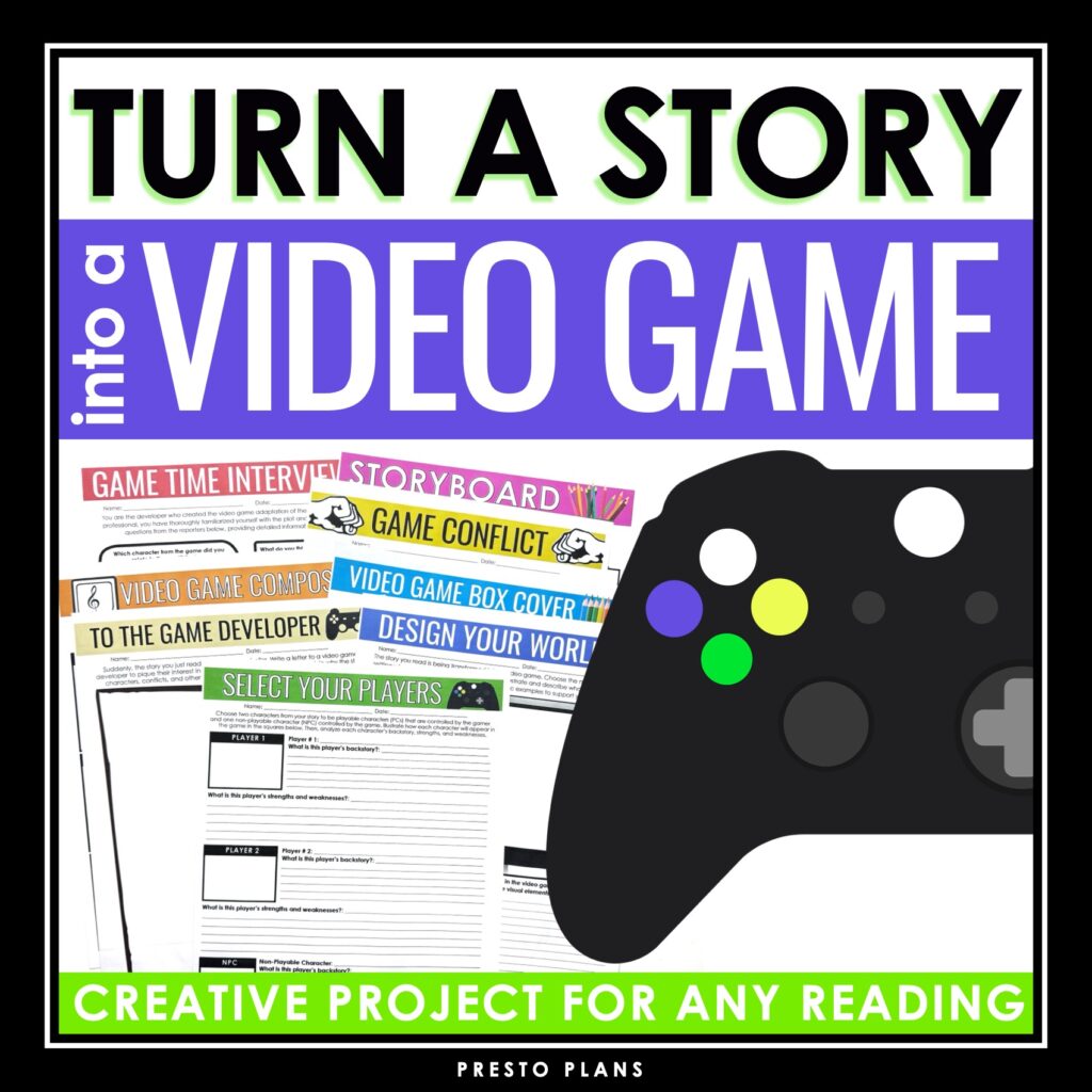 Short Story Novel Creative Assignment: Turn a Story into a Video Game ...