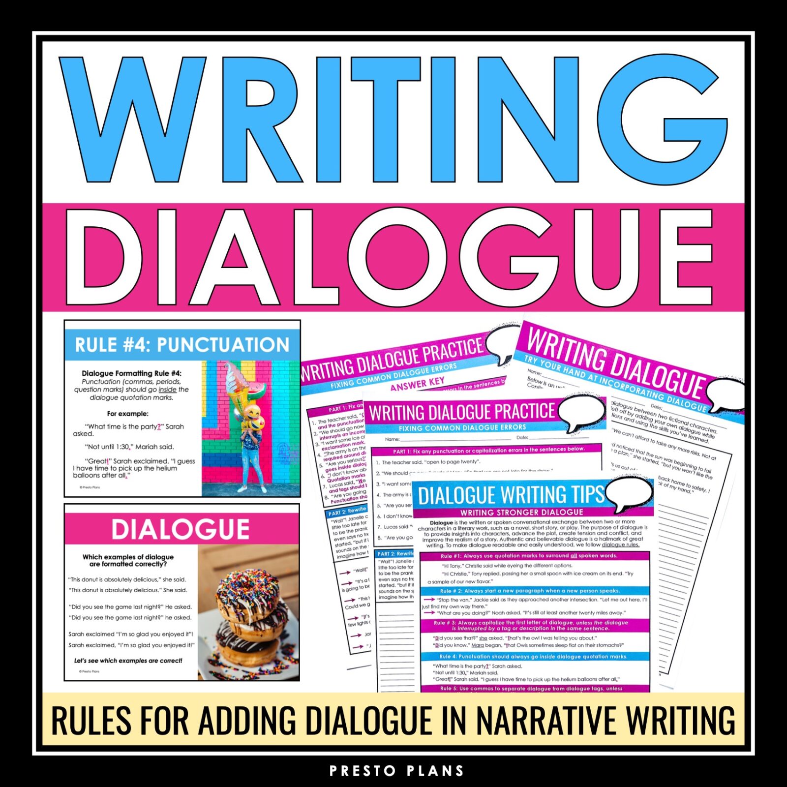 Dialogue Writing Presentation and Assignment - Punctuating Dialogue ...