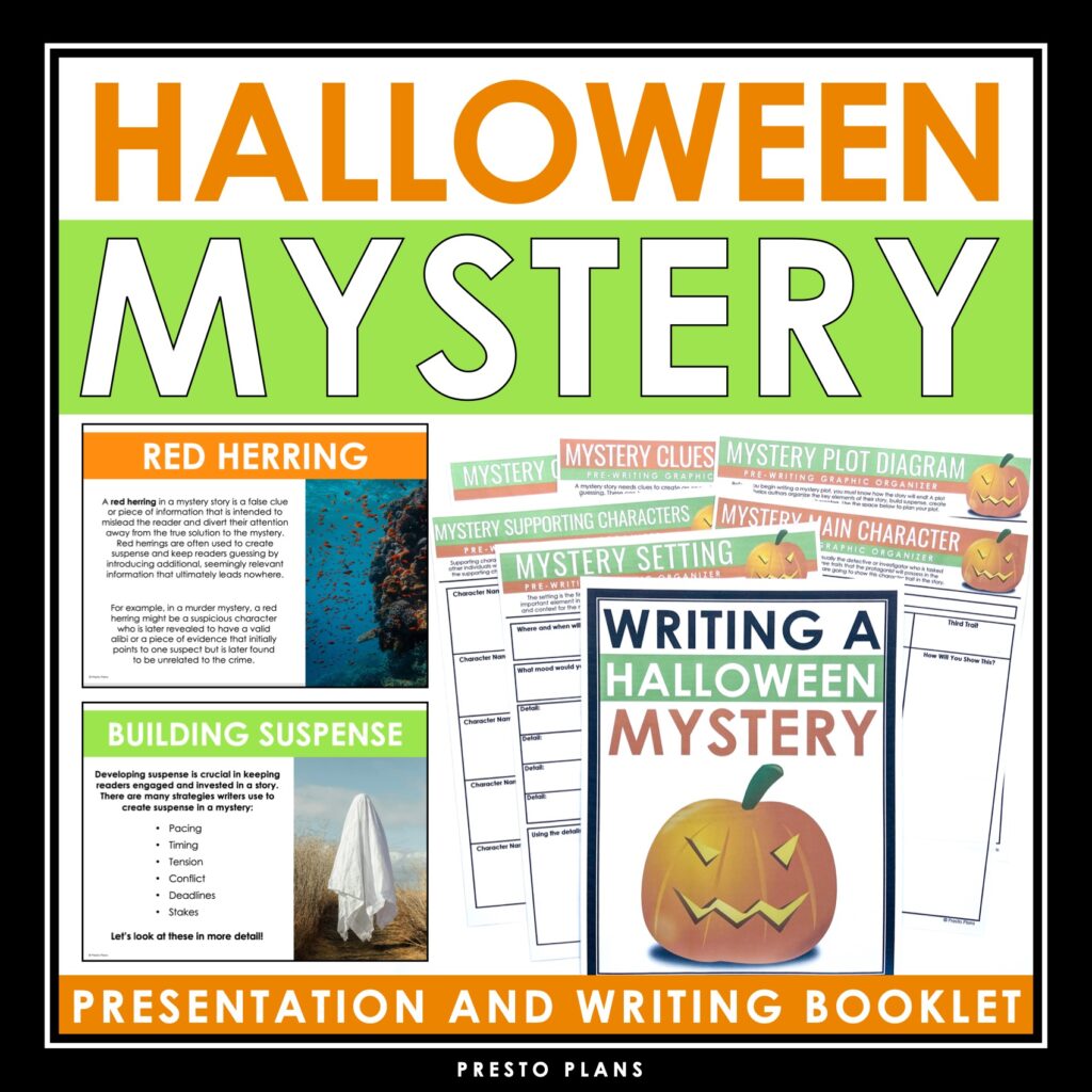 Halloween Writing Assignment - Writing a Mystery Halloween Narrative ...