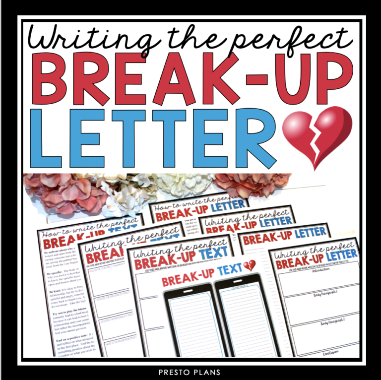 VALENTINE'S DAY BREAK UP LETTER WRITING - prestoplanners.com