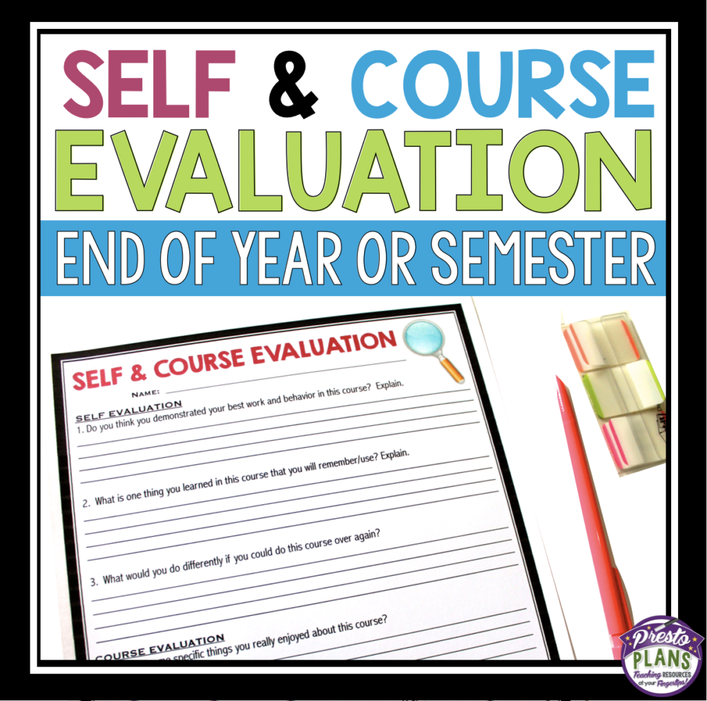 END OF THE YEAR COURSE EVALUATION - prestoplanners.com