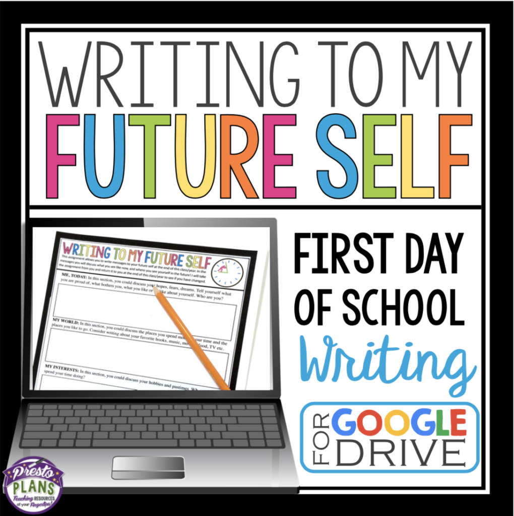 FIRST DAY OF SCHOOL DIGITAL WRITING ACTIVITY - prestoplanners.com