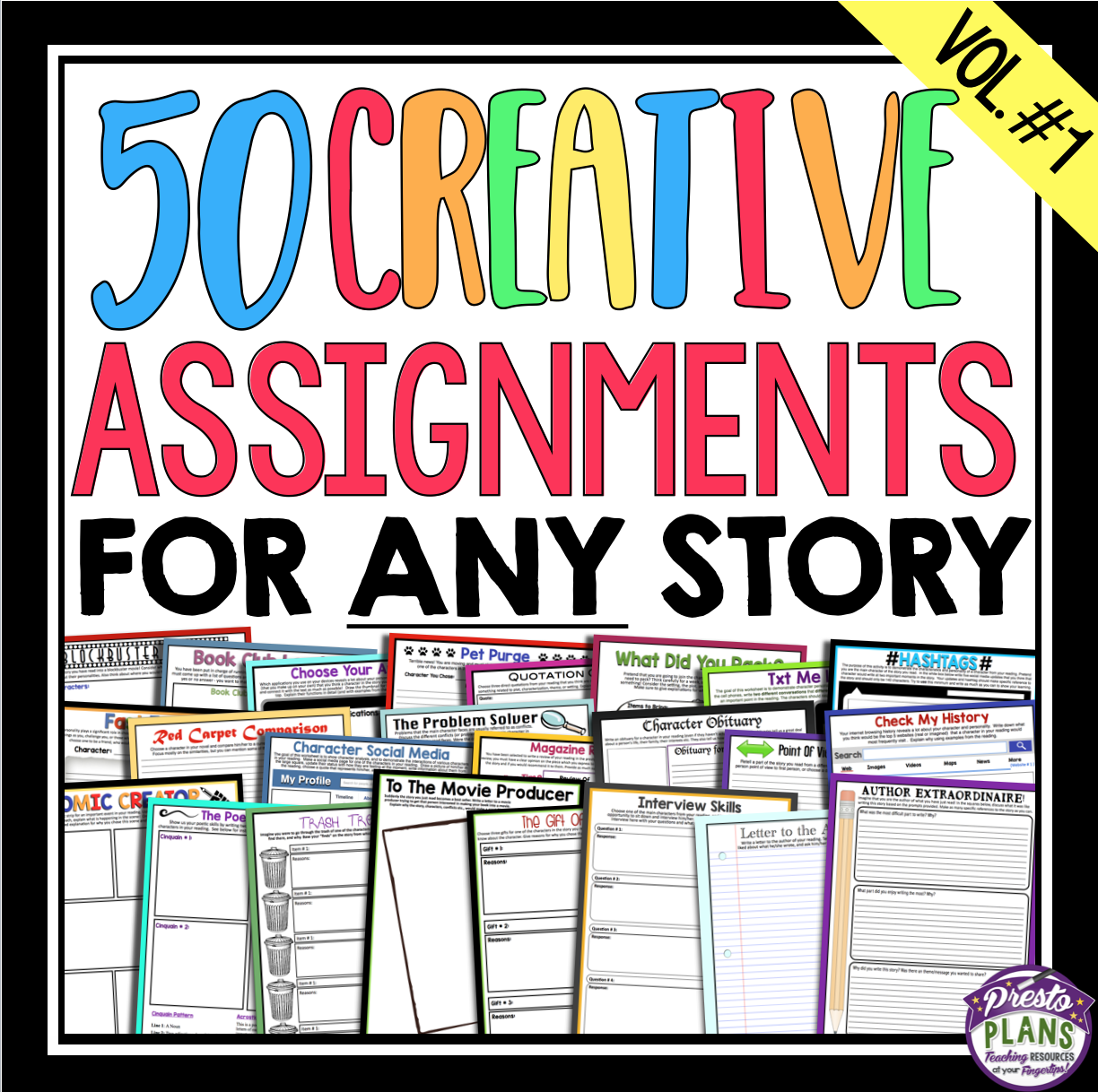 ASSIGNMENTS FOR ANY NOVEL OR SHORT STORY - prestoplanners.com