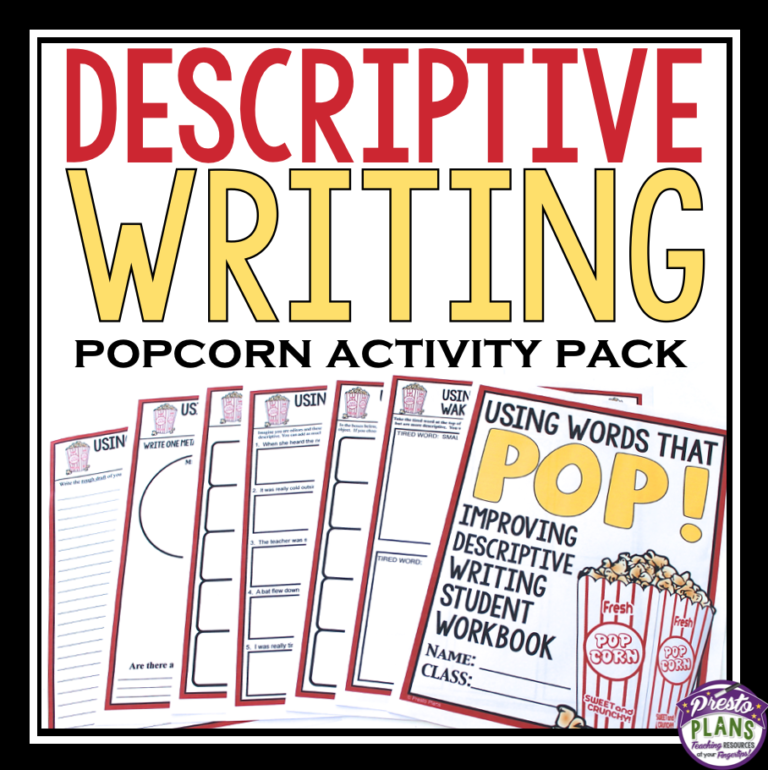 DESCRIPTIVE WRITING ACTIVITIES - prestoplanners.com