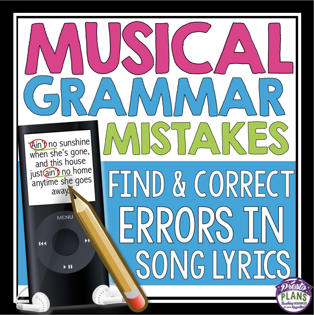 MUSIC GRAMMAR ACTIVITY - prestoplanners.com