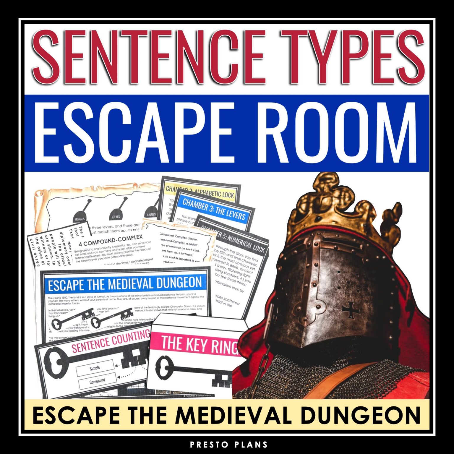 Sentence Types Escape Room - Sentence Structure Grammar Breakout ...