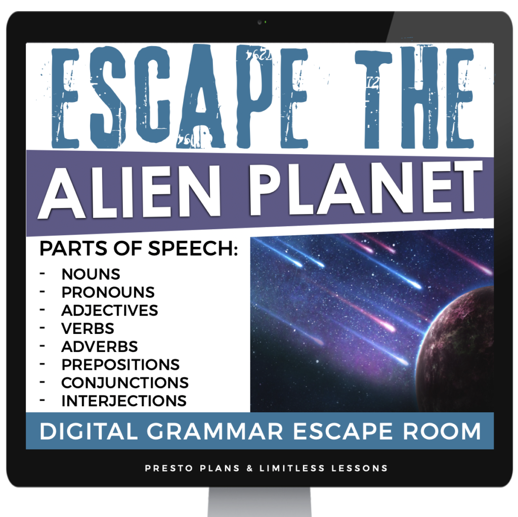 DIGITAL PARTS OF SPEECH ESCAPE ROOM - prestoplanners.com