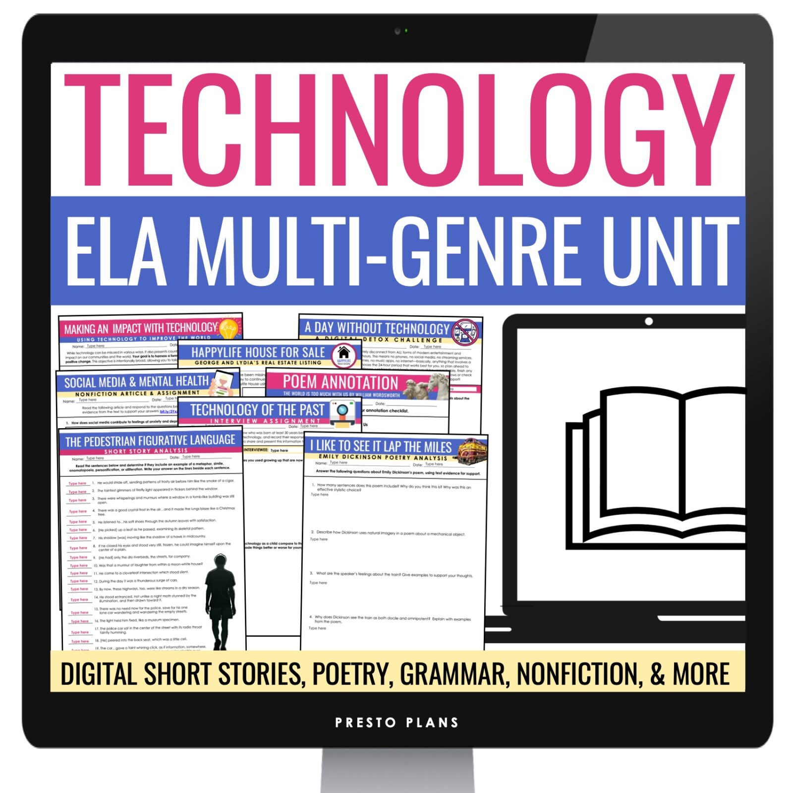 English Multi-Genre Digital Unit Technology - Short Stories, Poetry ...
