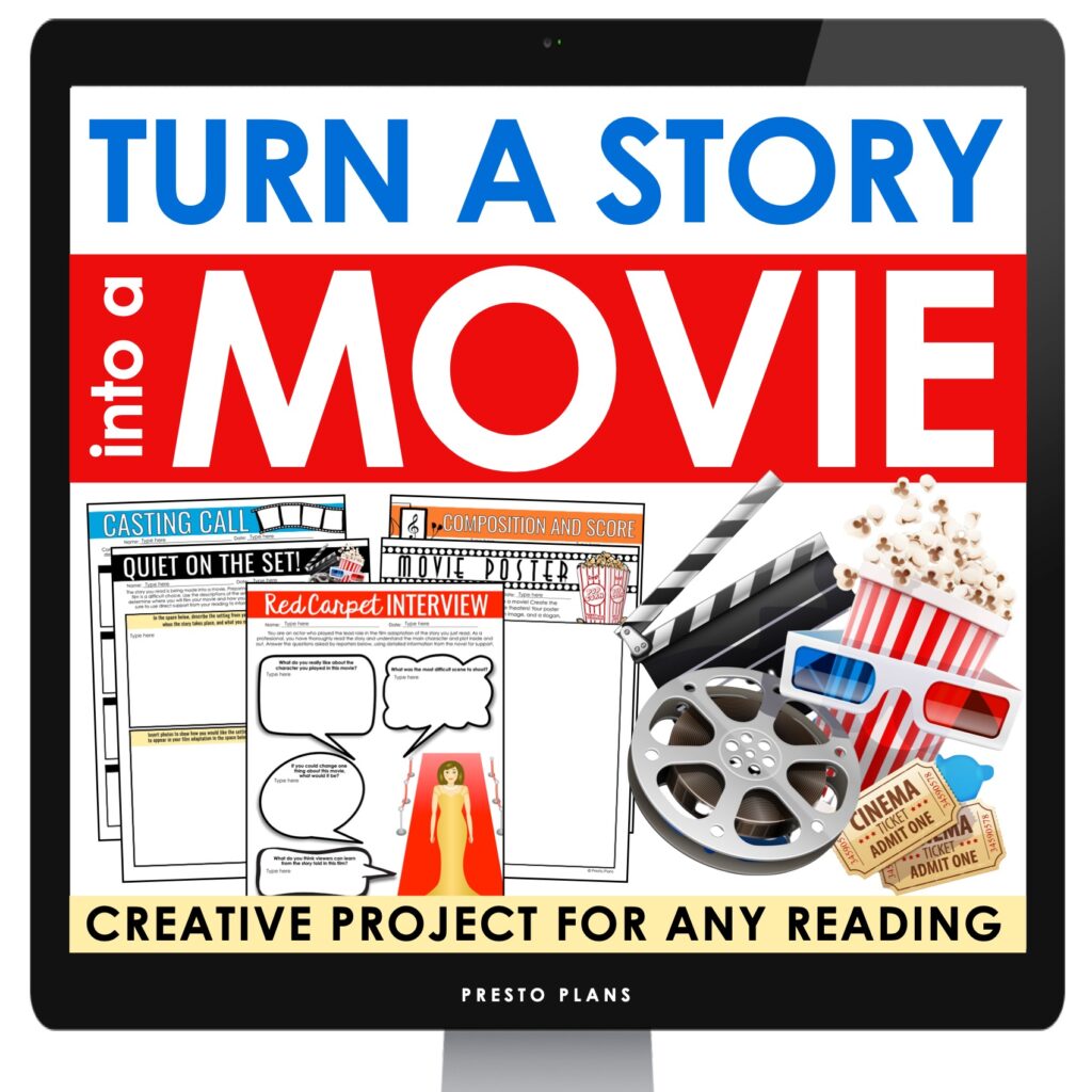 Novel or Short Story Digital Project - Turn a Story into a Movie Book ...