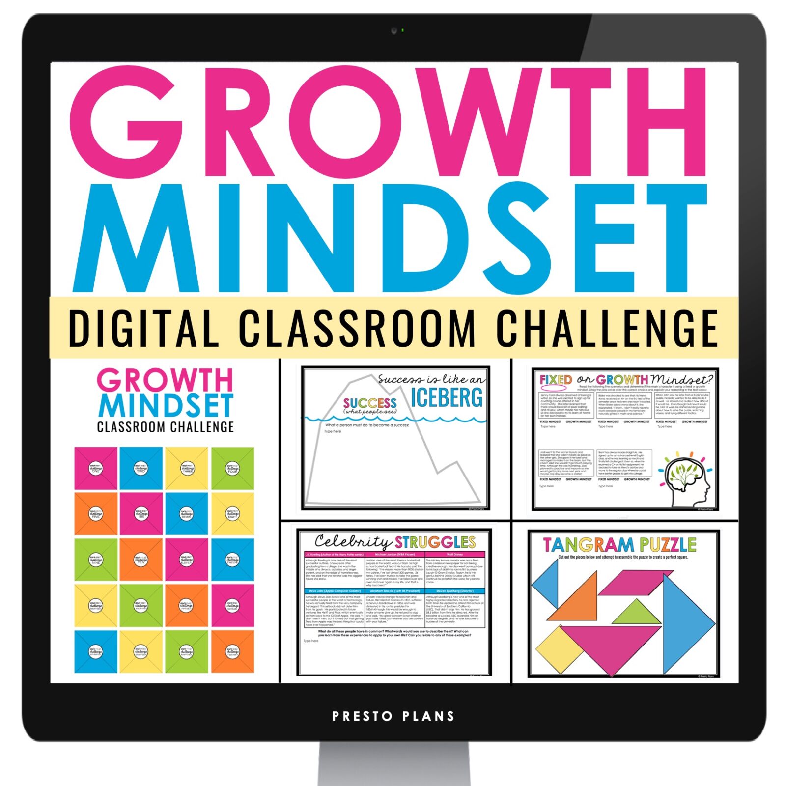 Growth Mindset Activities - Digital Classroom Challenge Activities ...