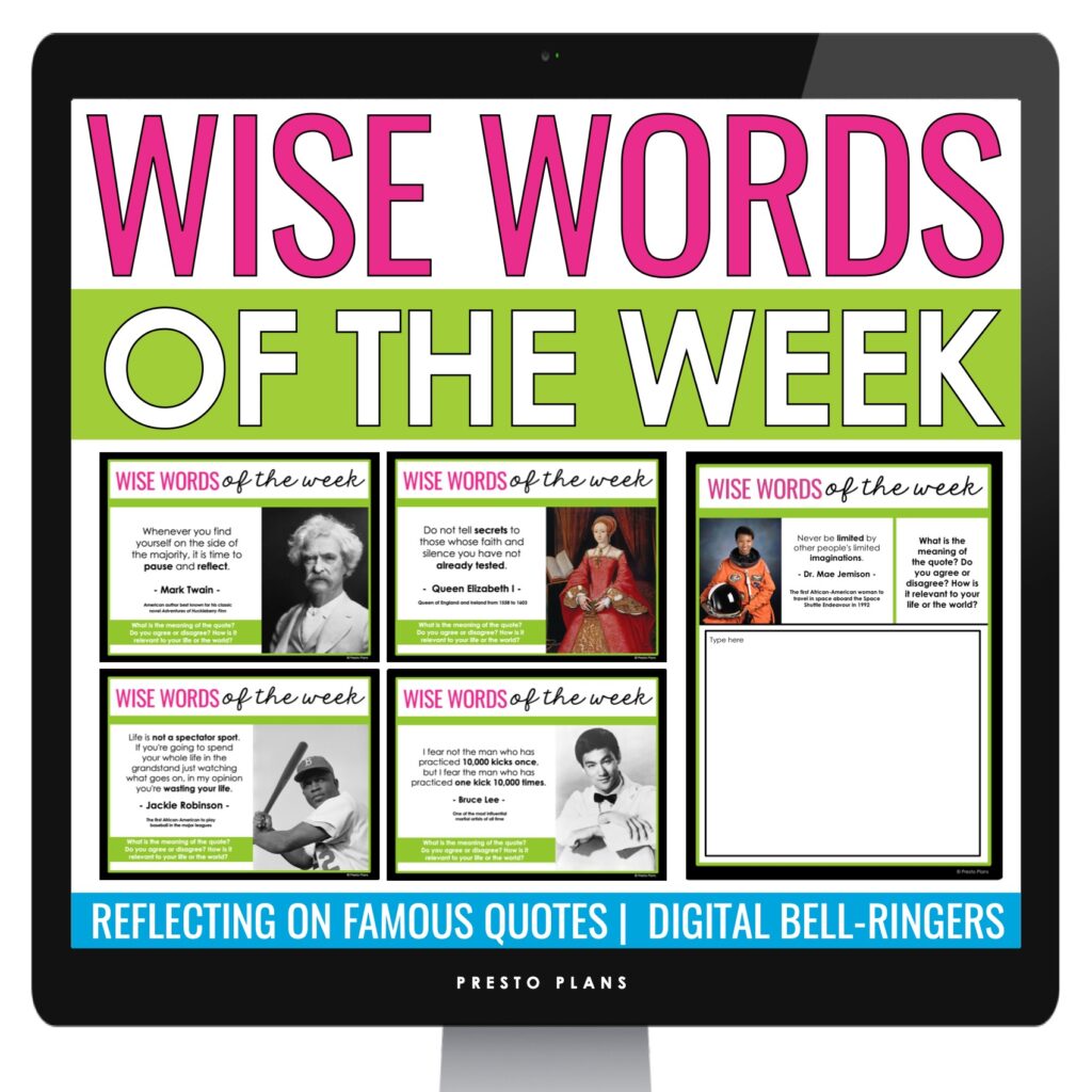 Quote of the Week Bell Ringers - 40 Famous Quotes & Digital Response ...