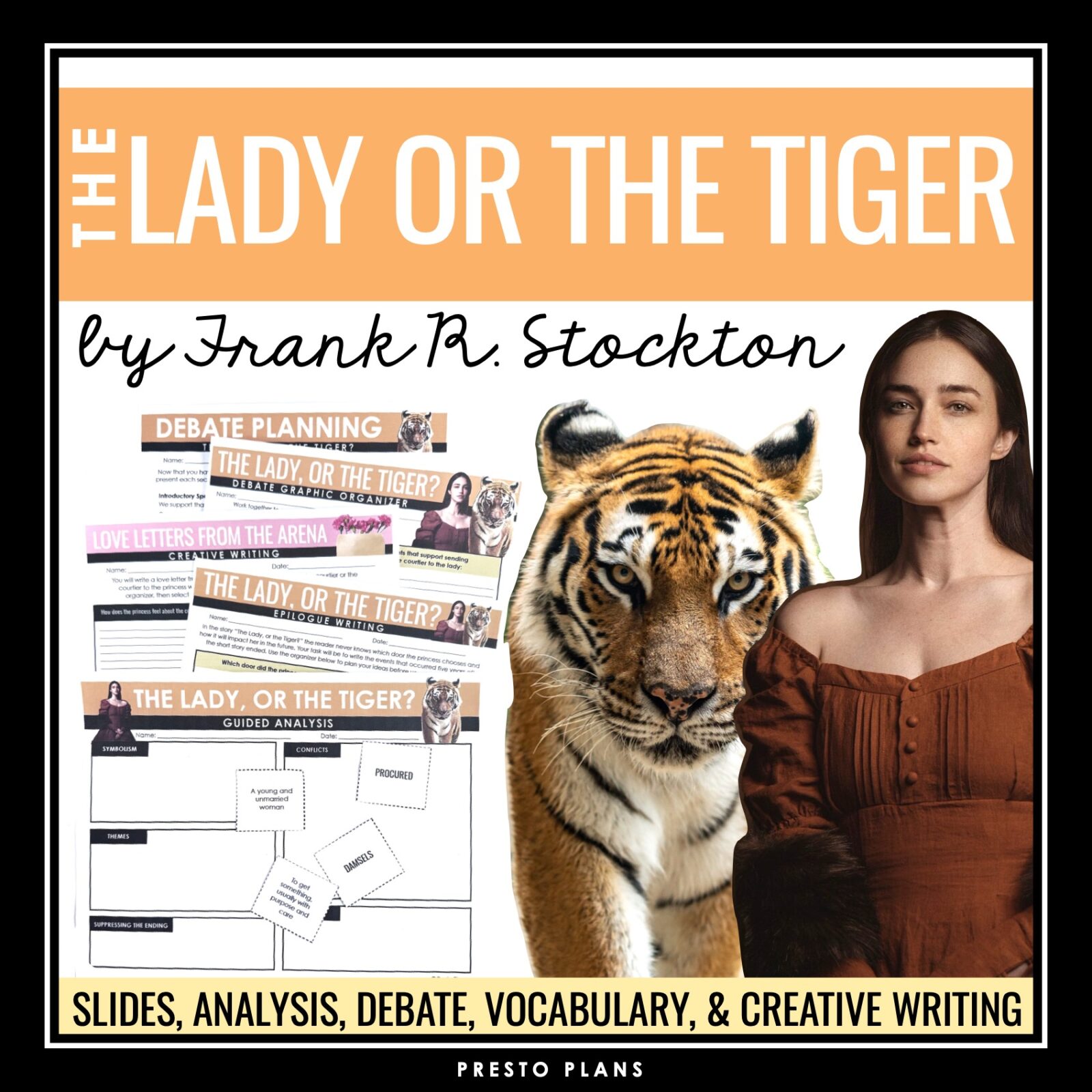 The Lady or the Tiger by Frank Stockton Short Story Unit Lesson and ...