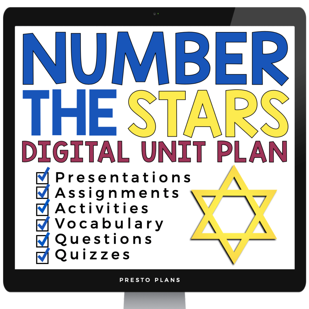 NUMBER THE STARS DIGITAL UNIT PLAN - prestoplanners.com